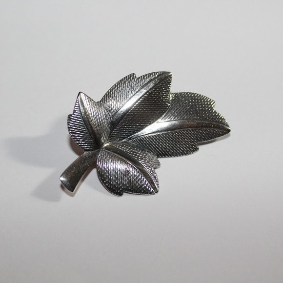 Jewel art | Jewelry | Leaf Pin Sterling Silver | Poshmark